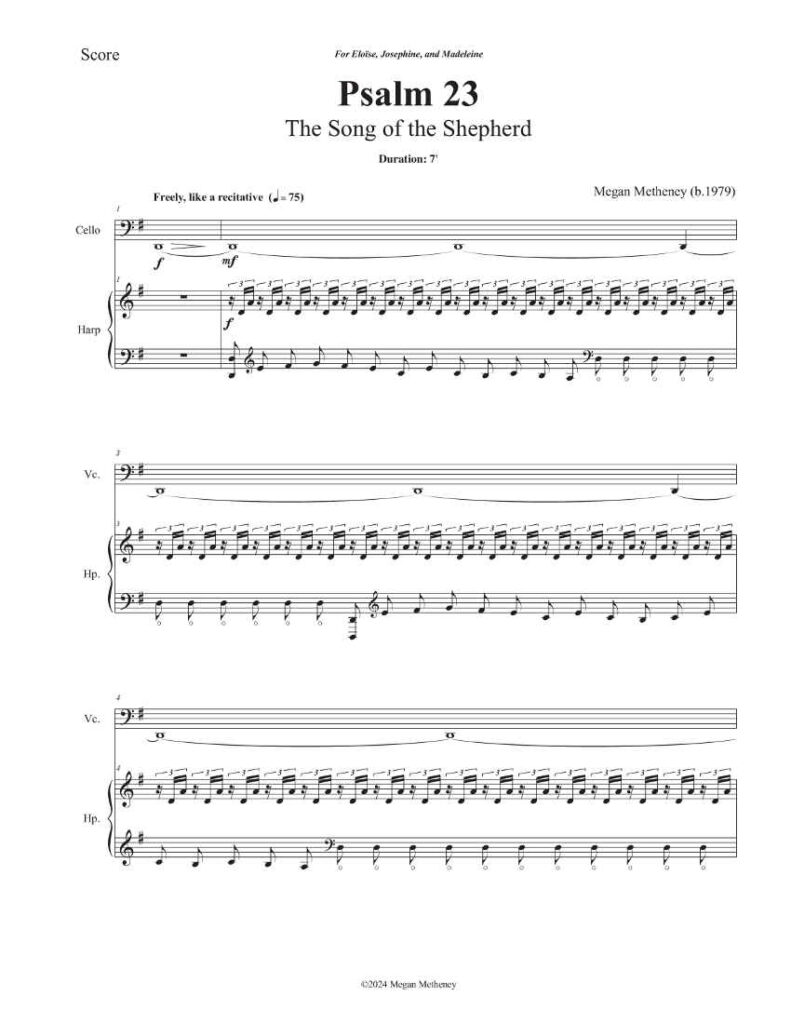 Psalm 23, The Song of the Shepherd – Afghan Press Music for the Harp